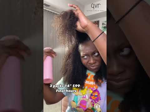 Used qvr afro kinky curly crochet human hair 16'' #qvrhair #protectivestyles