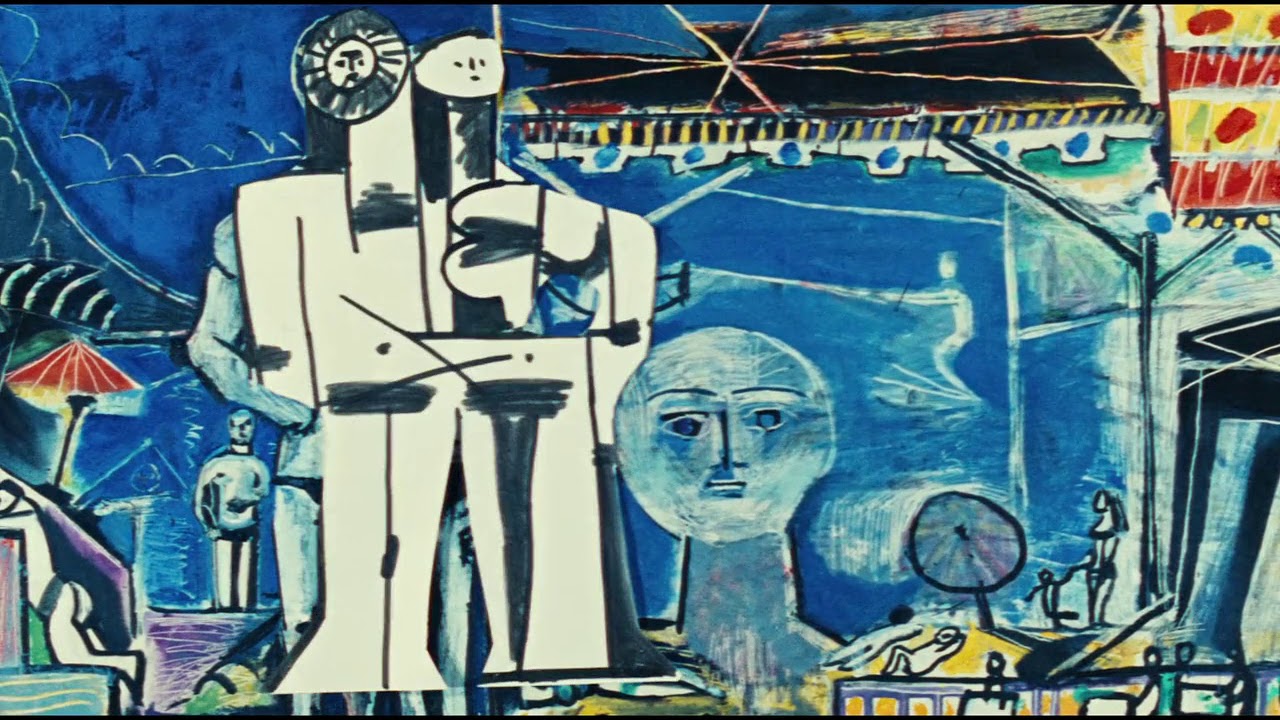 Pablo Picasso making a painting