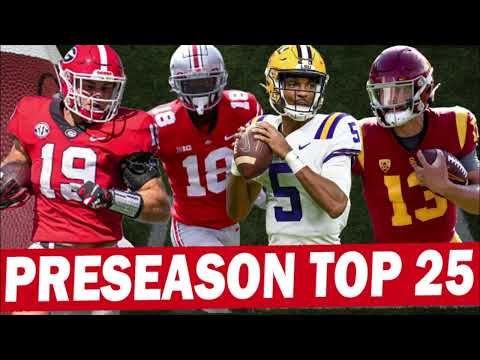2023 Preseason Top 25 College Football Rankings from SG1 Sports