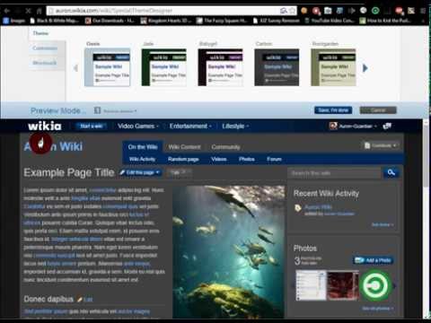 Changing the Background on Wikia