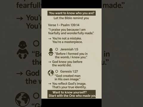 3 Bible Verses to Know Yourself