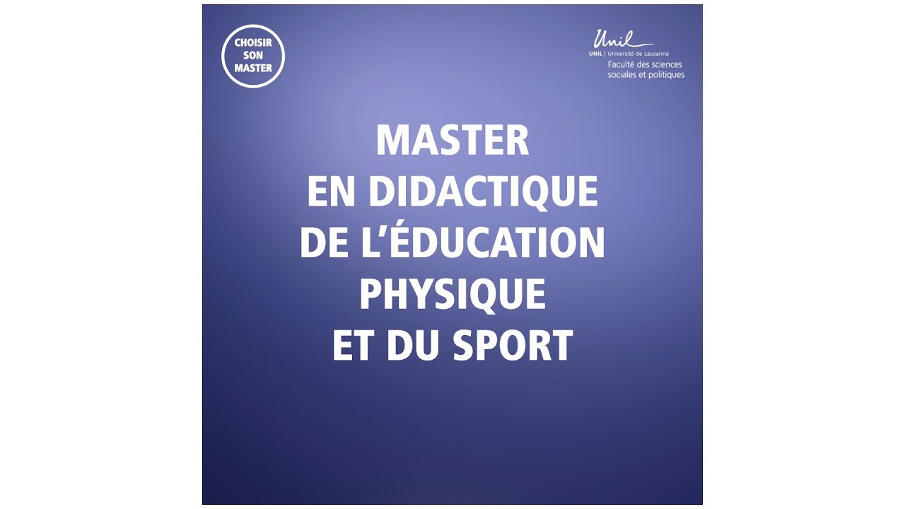 Master of Science (MSc) in Physical Education and Sport Didactics