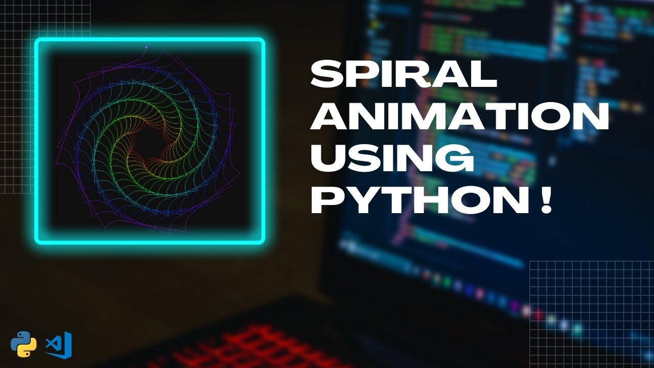How to Create Spiral Animation Using Python | Visual Studio Code | Turtle Graphics