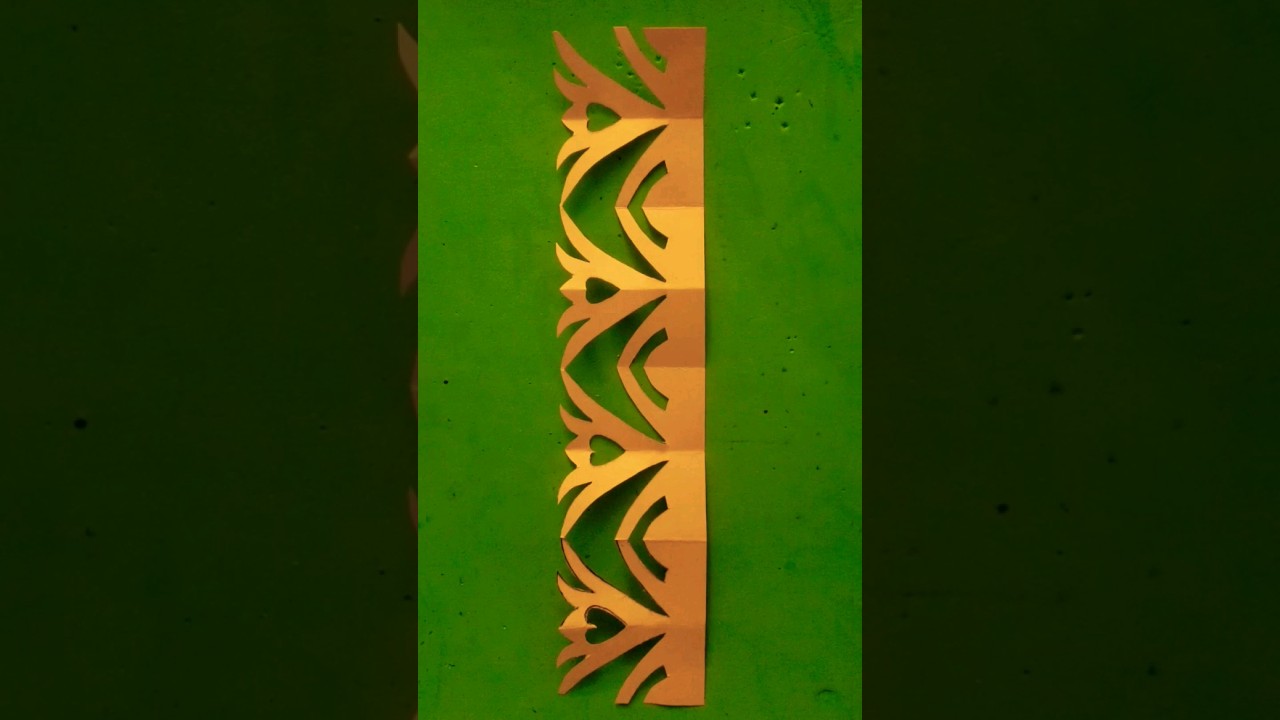 How to make an easy paper border cutting decoration? #101!  #origami #diy #bricolage #viral #shorts