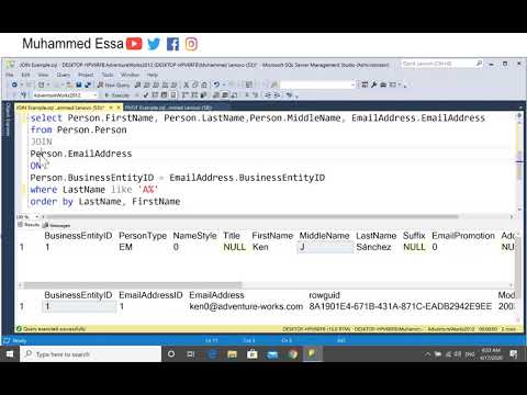 شرح 25 Transact SQL JOINS Microsoft SQL Server معتمد - منصة معارف