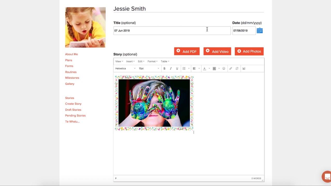 Educa Stories: Adding Borders to Text and Images