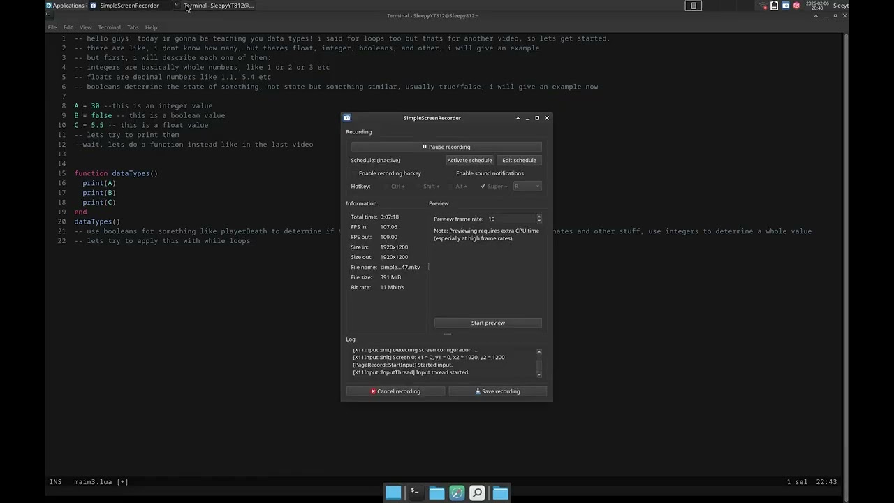 Lua Tutorial Series #3 (Lua Data Types)