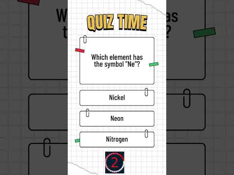 Which element has the symbol Ne #quiztime #quiz #quizchallenge #quizquestions #quiztest #shorts