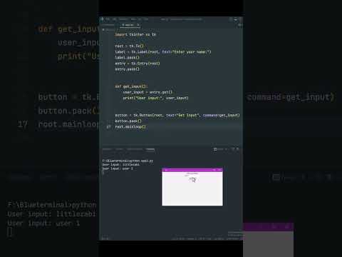 Python - take input from user in python tkinter #shorts #coding