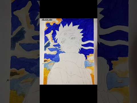 Naruto Uzumaki Colour Drawing #naruto #art #drawing #shorts #painting