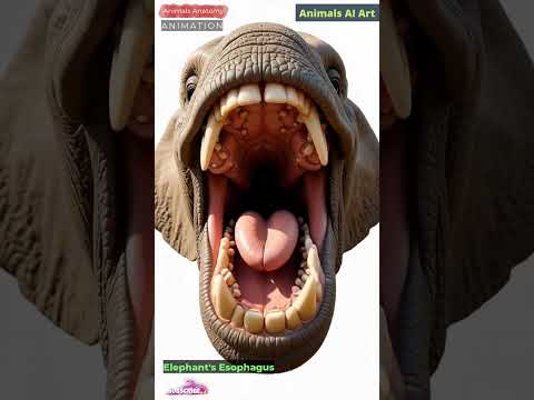 Elephant Mouth Anatomy Animation | Animals AI Art | 11