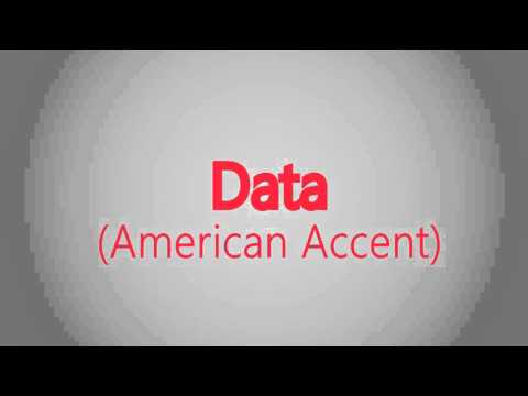 How to Pronounce -Data (American Accent)