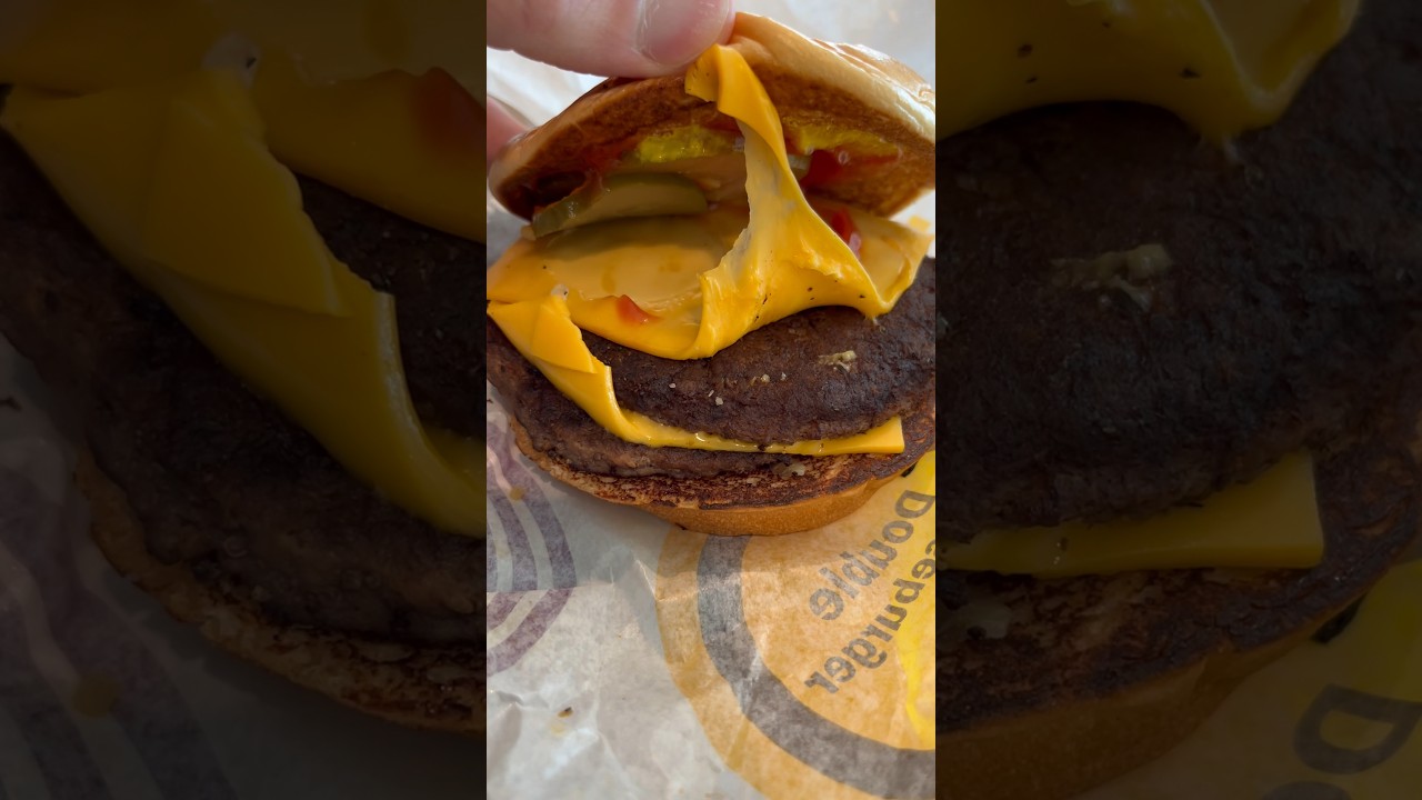 NEW and IMPROVED McDonald’s Double Cheese Burger #food