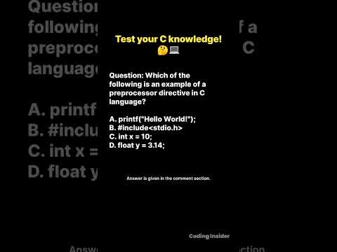 Test your C language knowledge with this quick MCQ! 🤔💻