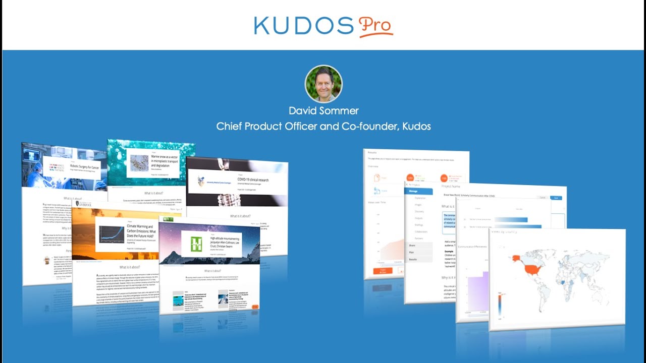 Kudos Pro Demo: showcase your research, reach broader audiences, measure engagement, maximize impact