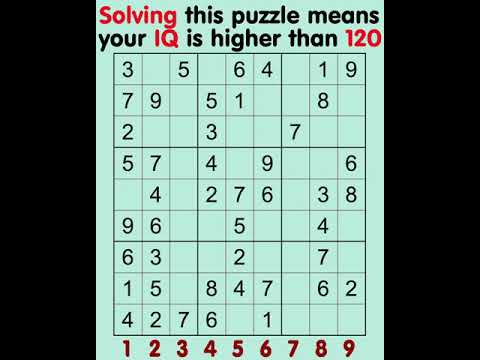 Test your IQ with Sudoku challenge!