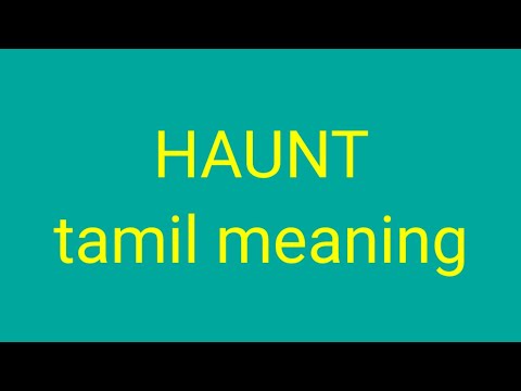HAUNT tamil meaning/sasikumar