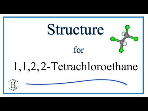 Structural Formula for 1,1,2,2-Tetrachloroethane