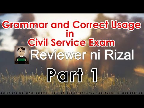 Common Grammar and Correct Usage Test in Civil Service Exam 1