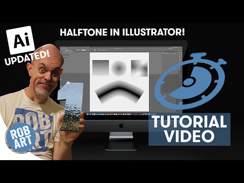TUTORIAL UPDATE! HALFTONE DOT PATTERN IN ADOBE ILLUSTRATOR - turn gradient fill into halftone!
