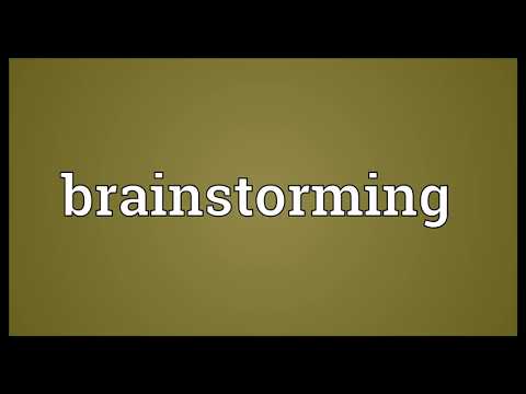 Brainstorming Meaning