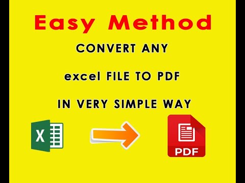 CONVERT ANY EXCEL FILE TO PDF IN VERY SIMPLE WAY