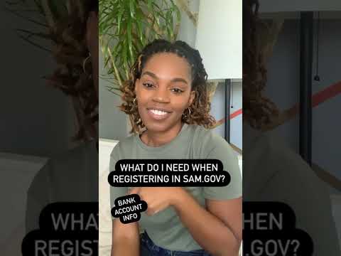 What Do I need When Registering at SAM.gov