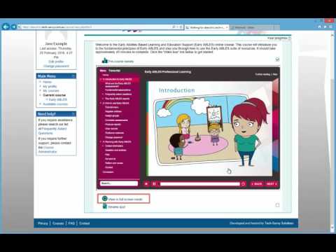 Accessing the Early ABLES Professional Learning Portal
