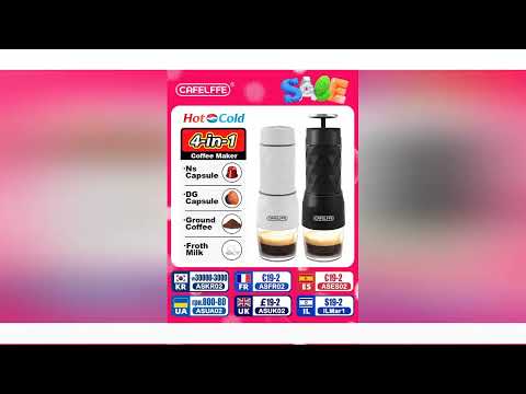 REVIEW Cafelffe 3 In1 Portable Coffee Machine Hot/Cold Water Manual Espresso Maker For Capsule & Gro