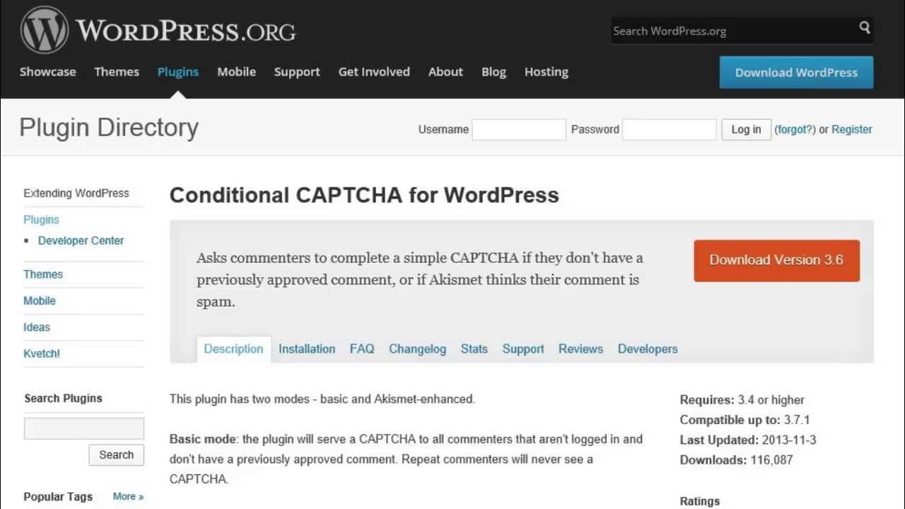 WordPress Security Series - Conditional Captcha for WordPress