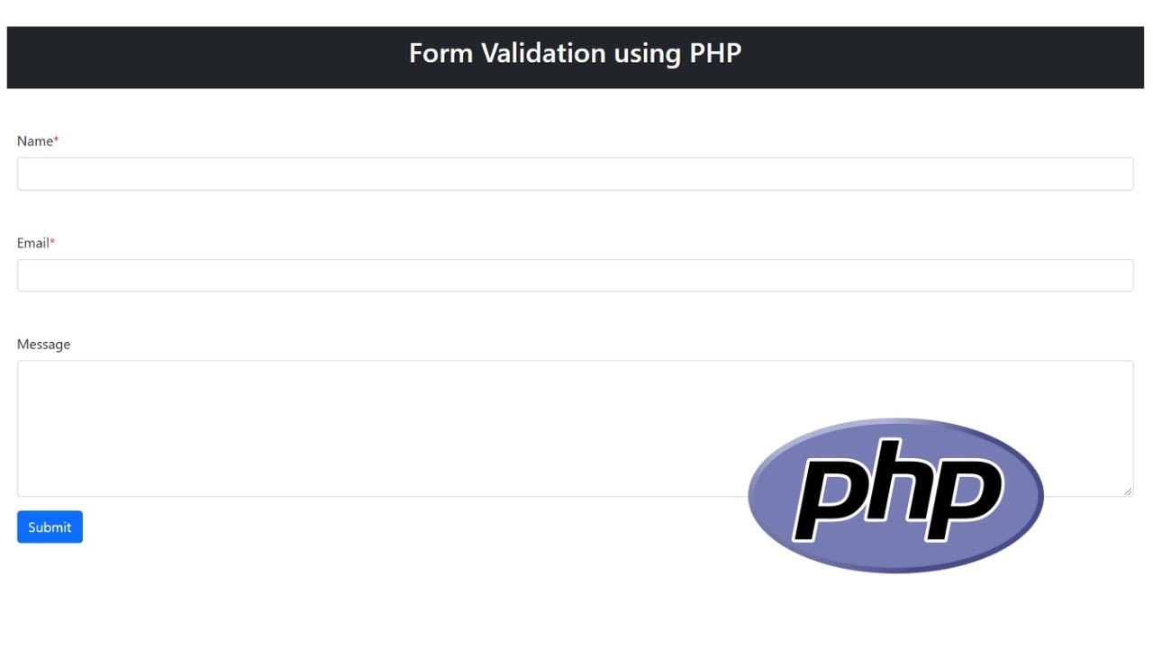 Form Validation Using PHP | 2021