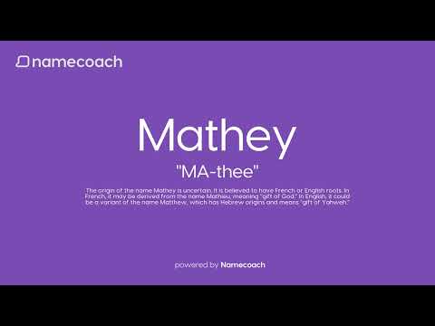 How to Pronunce Mathey