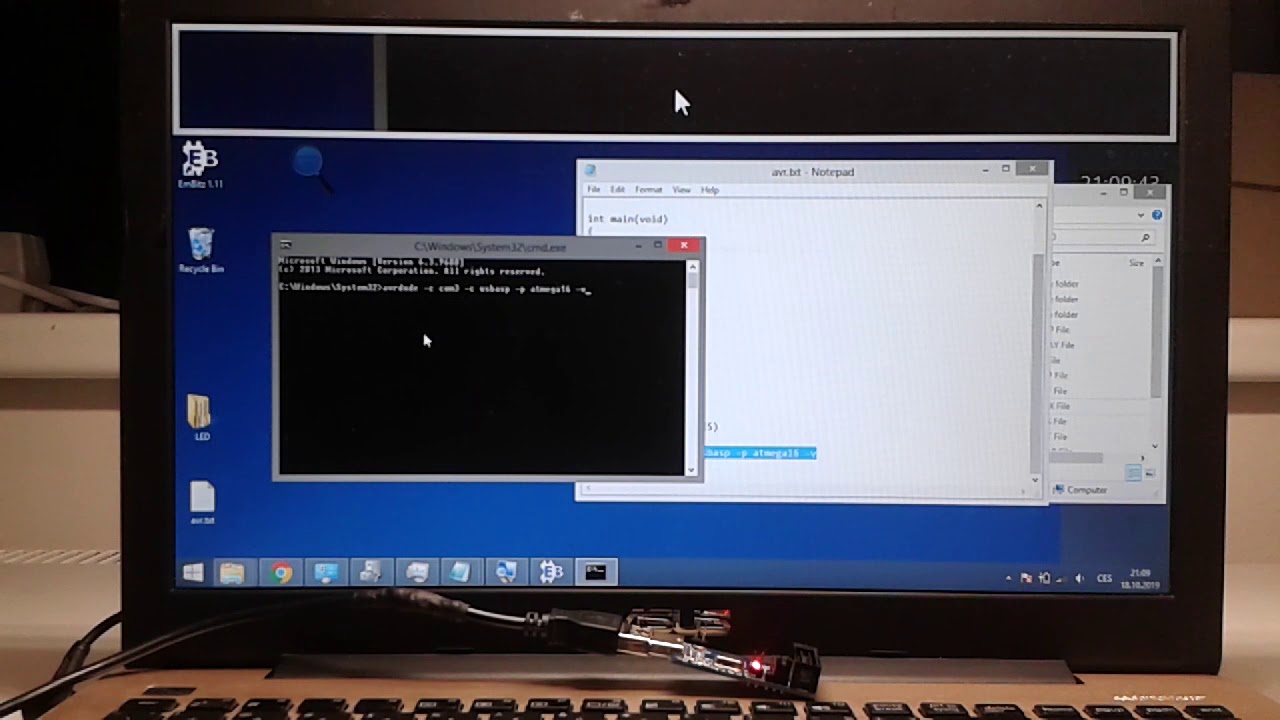 AVR programming - ATmega16 | USBasp | EmBitz (3/3)