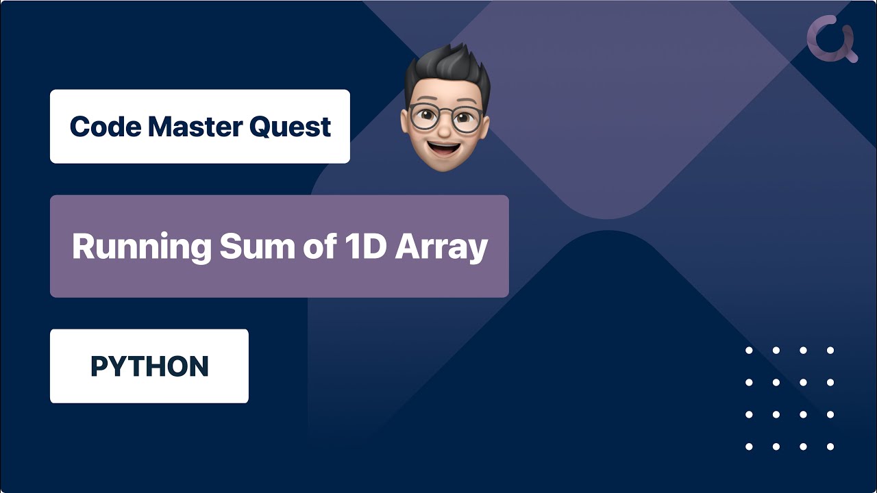 Running Sum of 1D Array - LeetCode 1480 - Python