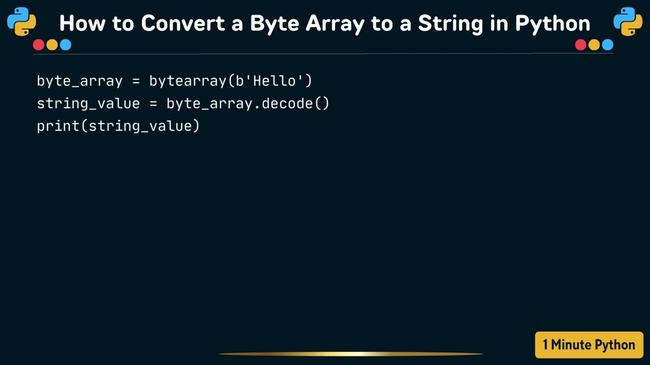How to Convert a Byte Array to a String in Python