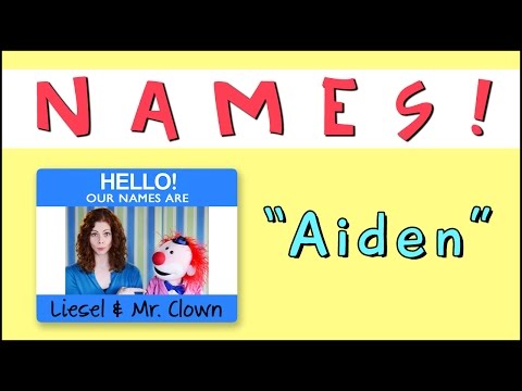 Learning Names with Mr. Clown: "Aiden"
