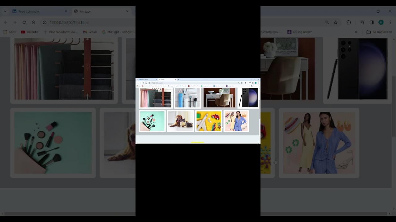 Amazon Clone. #amazon #html #css #coding #tutorial #shorts
