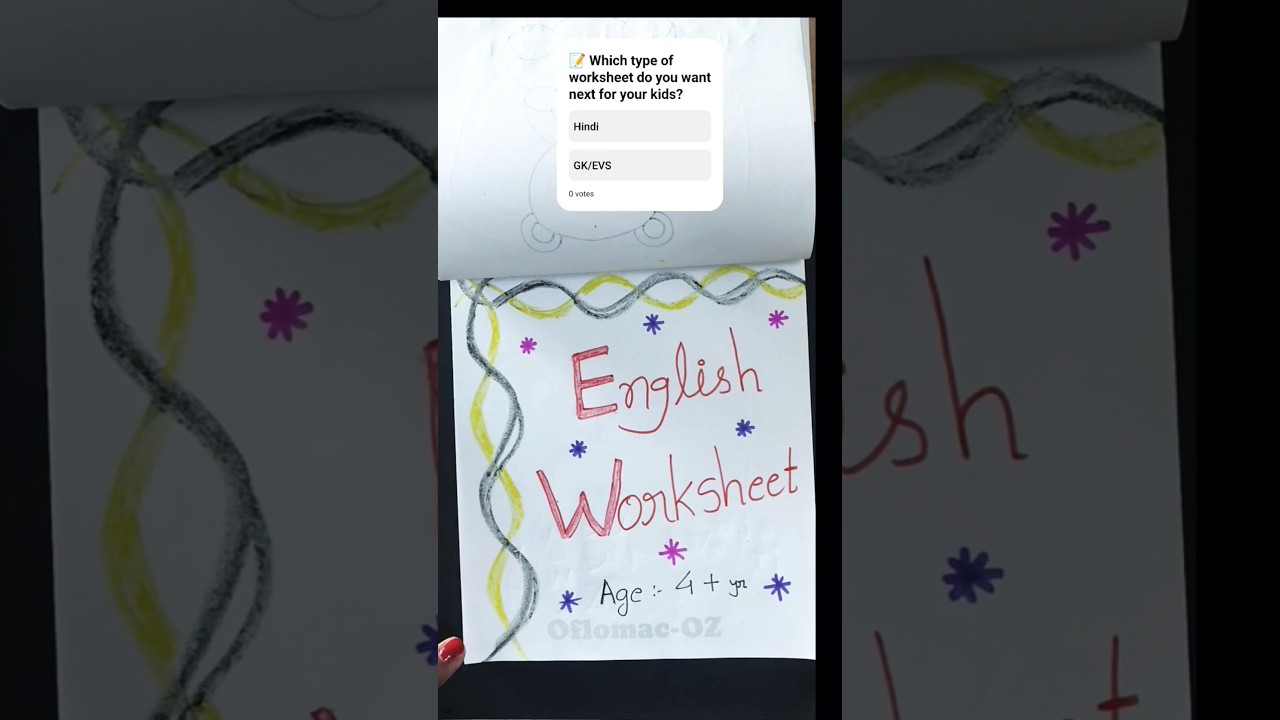 Nursery / LKG Worksheet: Fun English Practice #worksheet