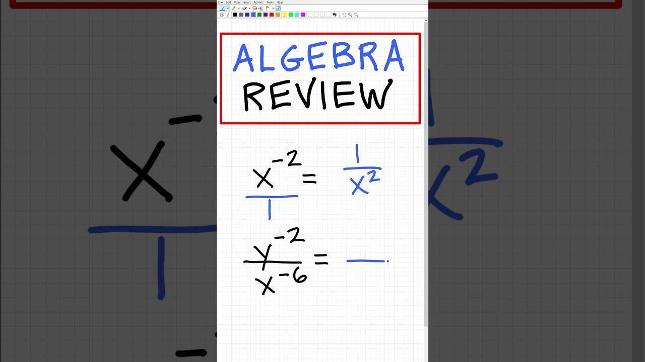 Learn Negative Exponents - FAST REVIEW!