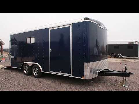 Insulated 8.5x18 Haulmark in navy blue - bug out trailer | car hauler