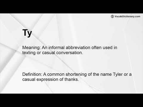 Ty Meaning