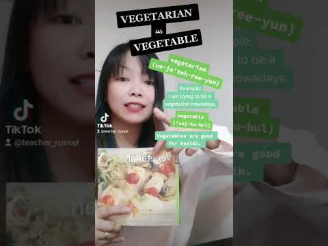 How to pronounce VEGETARIAN vs VEGETABLE #esl #pronunciation #englishlessonsonline