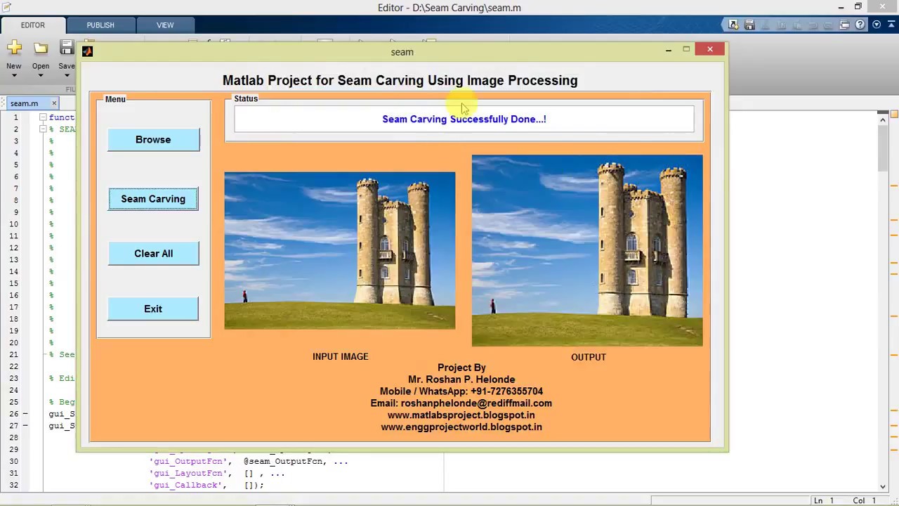 Seam Carving Using Image Processing Matlab Project with Source Code