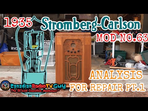 1935 Stromberg Carlson Model 63 Console Radio Analysis & GE 1950's Waffle Iron