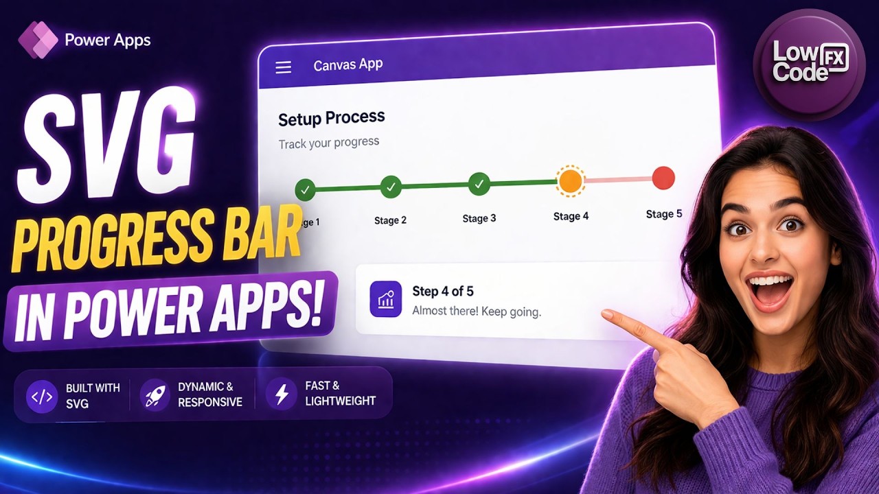 Stop Using Basic Progress Bars! Try This SVG Trick in Power Apps @LowCodeFX
