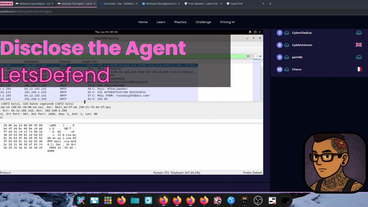 Disclosing an Insider via SMTP PCAP | SOC Network Analysis (LetsDefend)