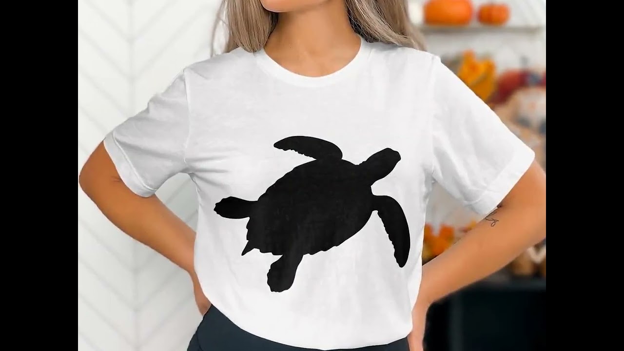 Sea Turtle Silhouette, Sea Turtle Silhouette SVG, Ocean Animal Clipart, Marine Life Vector, Wildlife