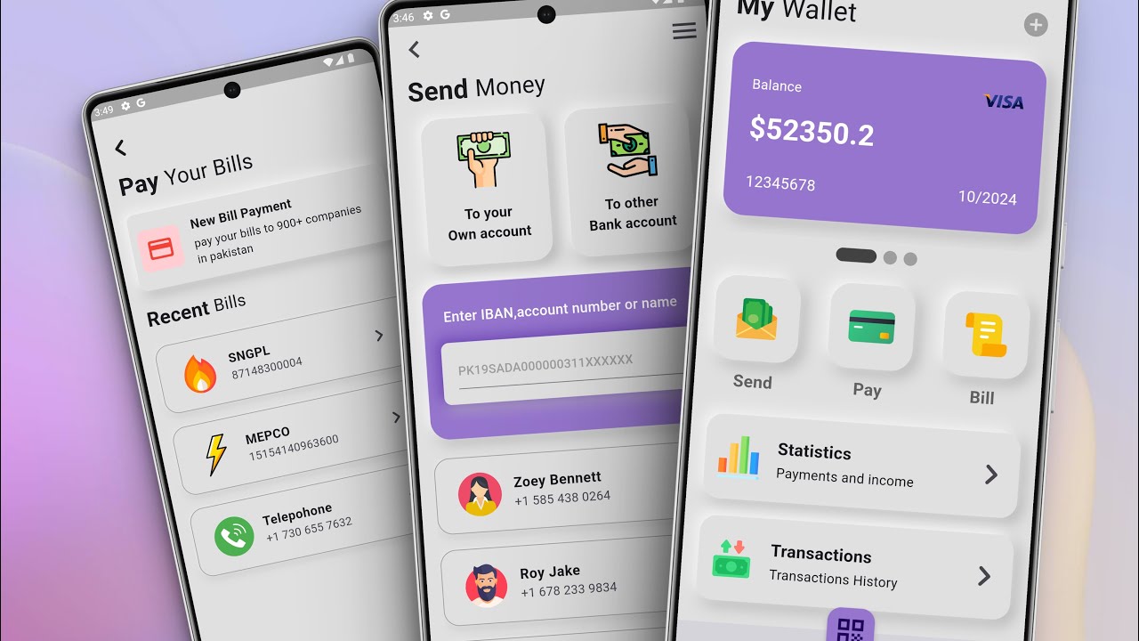 Wallet app ui | flutter | copy paste GitHub repository | app developer 🧑‍💻