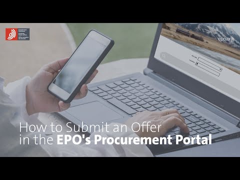 How to Submit an Offer in the EPO's Procurement Portal