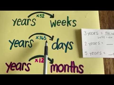 Converting Time * Years to Days, Weeks, and Months* Grade 4 Math
